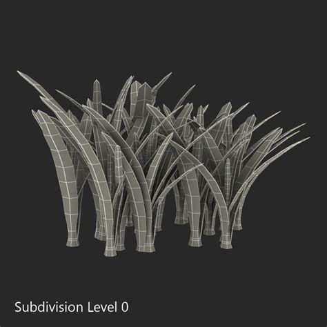 Grass Set Field 3d Model