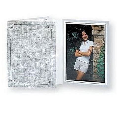 10 Pack Gray Cardstock 8x10 Photo Folder Frame W Black Foil Border Sold In 10s 8x10