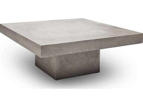 Urbia Outdoor Una Dark Grey Concrete Rectangular Coffee Table