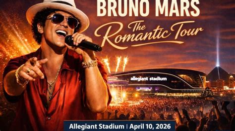 Bruno Mars Brings ‘the Romantic Tour To Allegiant Stadium