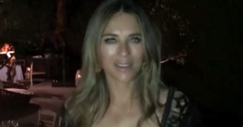 Liz Hurley Leaves Fans Speechless In Yet Another Cleavage Baring Sheer