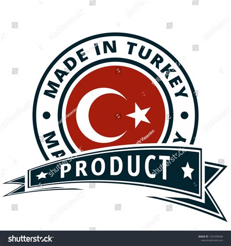 Product Made Turkey Label Illustration Stock Vector Royalty Free