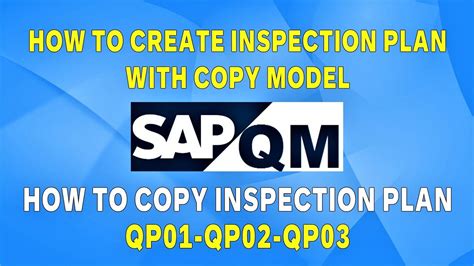 how to copy inspection plan in sap with copy model