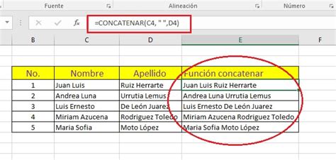 F Rmulas Avanzadas En Excel Concatenar