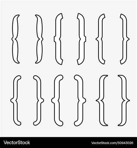collection of punctuation bracket frame royalty free vector