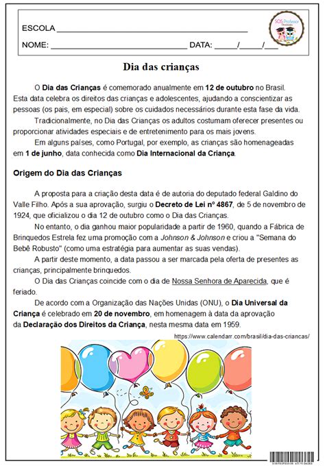 Sosprofessor Atividades Dia Das Crianças