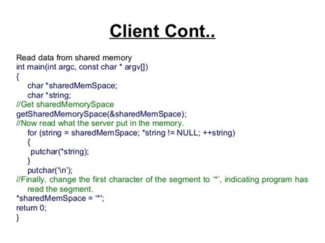 Ipc Inter Process Communication With Shared Memory