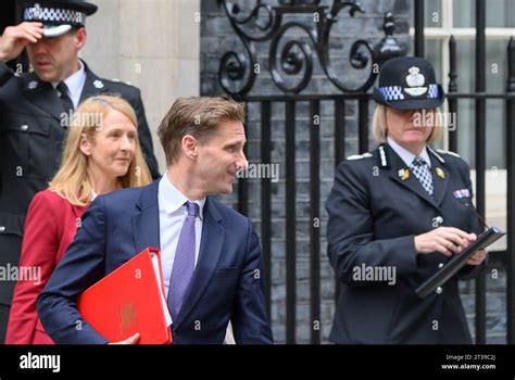 Chris Philp Mp Minister For Crime Policing And Fire Leaving Downing Street With Chief