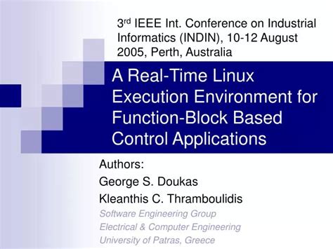 Ppt A Real Time Linux Execution Environment For Function Block Based