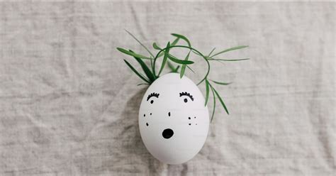 린넨 원단에 귀여운 꽃 왕관에 놀란 얼굴이 그려진 천연 계란 행복한 부활절 친환경 제로 폐기물 휴가 개념 텍스트 공간이 있는 상위 뷰 사진 Unsplash의 만화