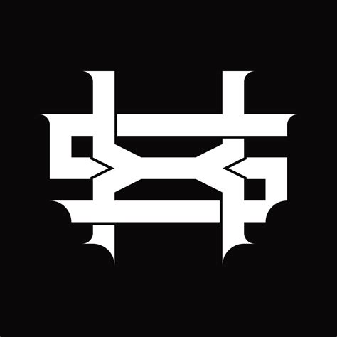 Sx Logo Monogram With Vintage Overlapping Linked Style Design Template