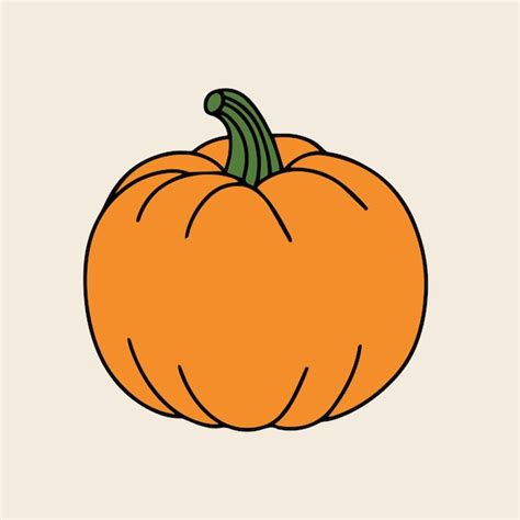 Premium Vector Doodle Color Pumpkin Isolated On Background Pumpkin