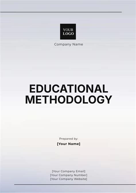 Free Educational Methodology Template To Edit Online