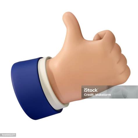 Cartoon Character Hand Like Gesture Business Clip Art Isolated Hand