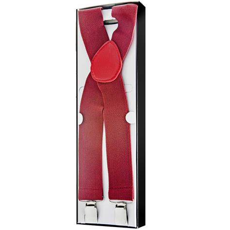 Aladdin Ties 4 Clip Suspenders Burgundy Hr Lash