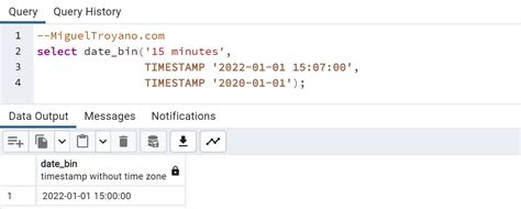 Función Datebin En Postgresql