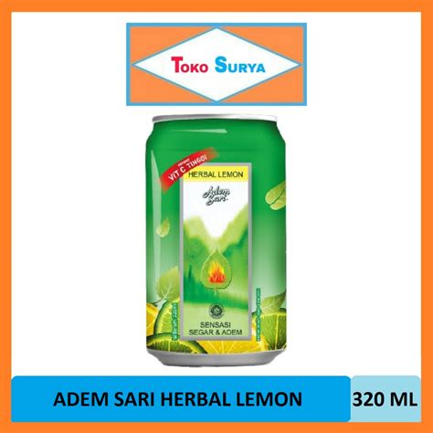 Jual Adem Sari Herbal Lemon Kaleng 320 Ml Shopee Indonesia