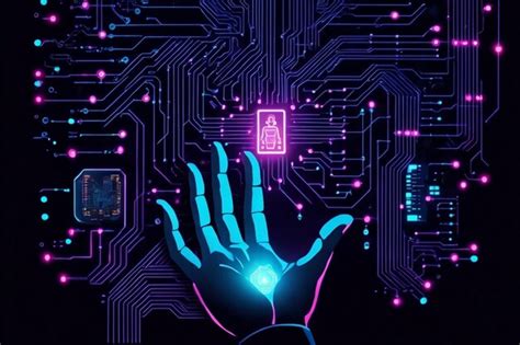 Premium Photo Artificial Intelligence AI Circuit Board In Shape Electronic PCB Circuit