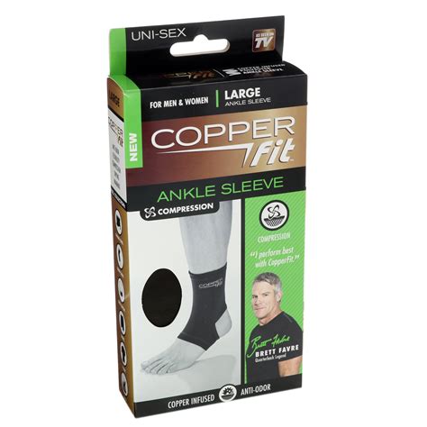 As Seen On Tv Copper Fit Ankle Sleeve Large Shop Sleeves And Braces At