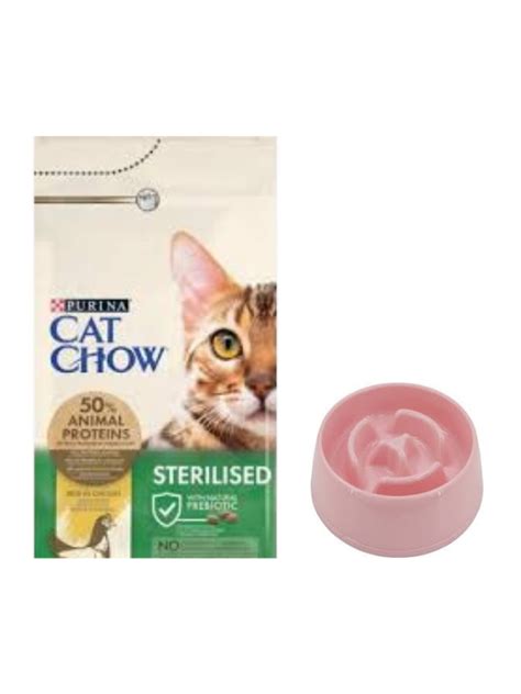 Cat Chow Sterilised Yetişkin Kedi Maması 15 Kg Yavaş Yeme Mama Kabı