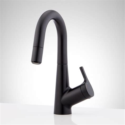 Marcrest Single Hole Pull Down Bathroom Faucet Matte Black