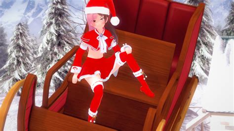 Rule 34 Blush Blush Brown Eyes Brown Hair Christmas Evergreen Tree