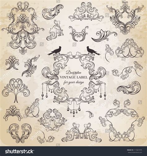 Vector Set Calligraphic Design Elements Page Stock Vector Royalty Free