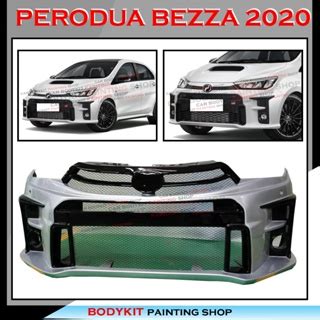 PERODUA BEZZA GR STYLE FRONT BUMPER UNPAINT WITH PAINT MATERIAL FIBER BODYKIT Shopee
