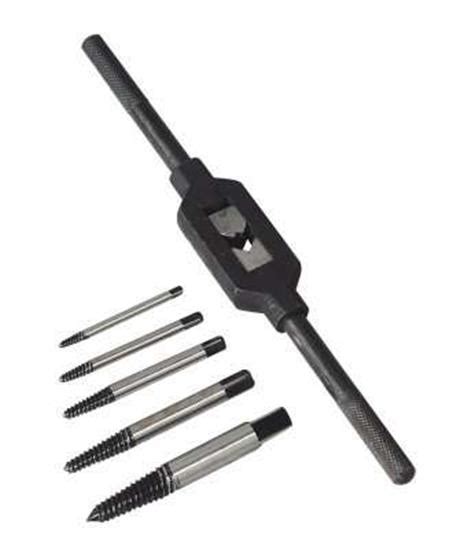 Sealey Ak721 Screw Extractor Set With Wrench 6pc Helix Type Ccw Tools