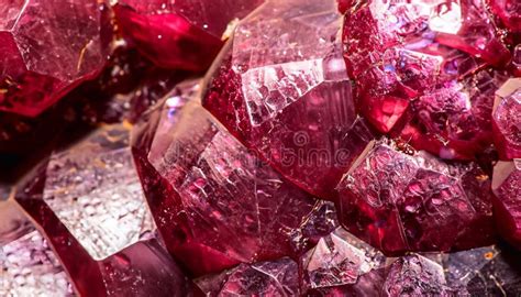 Macro Photo Of Ruby Texture With Crystal Structure Stock Illustration