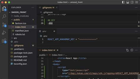 Reactts에서 Kakao Maps Api 사용하기 1 카카오맵api 키 발급 Env 파일 설정