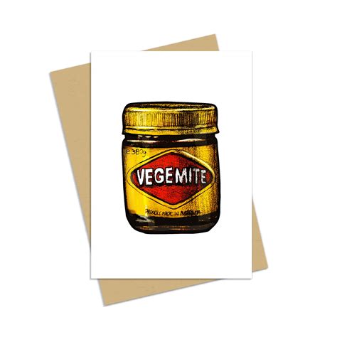 Greeting Card Vegemite Jar Card And Caboodle