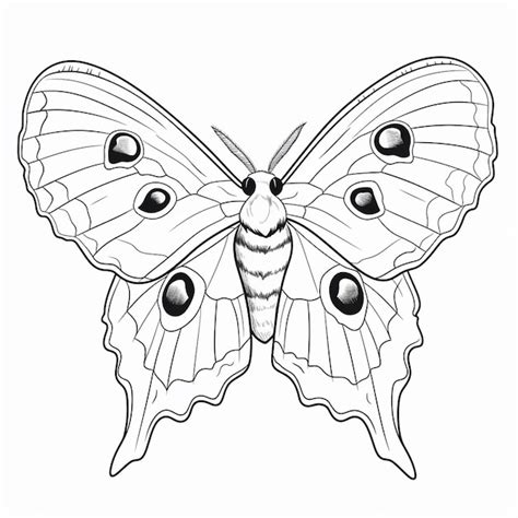Premium Ai Image Polyphemus Moth Adorable Cute Angel Flat Coloring
