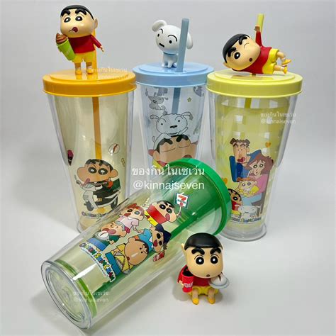 ของกินในเซเว่น ได้มาแล้ว กระบอกน้ำชินจัง ฟิกเกอร์รีน 3d