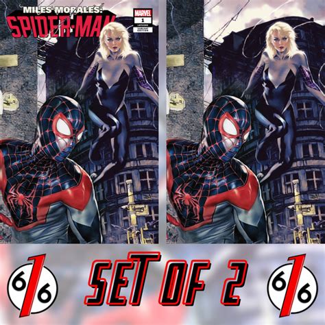 Miles Morales Spider Man 1 Turini 616 Trade Dress And Virgin Variant Set