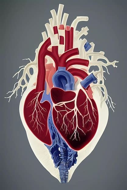 Menschliches Herz Mit Organen Anatomie Des Menschlichen Herzens