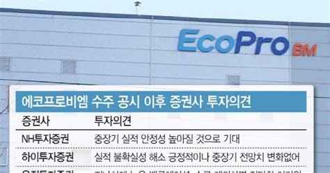 ‘44兆 수주 잭팟 에코프로비엠들뜬 개미 Vs 차가운 증권가