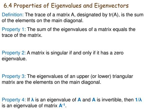 PPT Chapter 6 Eigenvalues And Eigenvectors PowerPoint Presentation Free Download ID 1800950