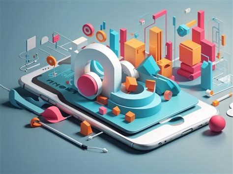 Premium Ai Image 3d Minimal Mobile App Development And Mobile Web Design