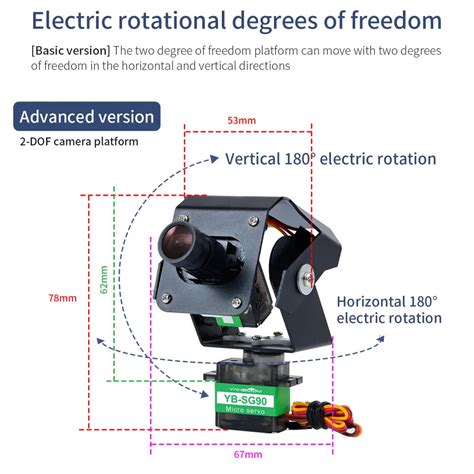 Yahboom Electric Camera Platform Basic Version With Camera Robotshop