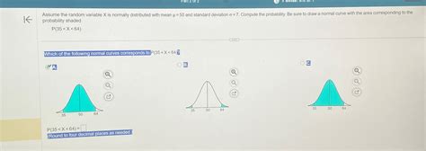 Solved Assume The Random Variable X Is Normally Distributed Chegg