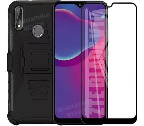 Funda Uso Rudo Clip Zte Blade V10 Cristal Templado Cuotas sin interés