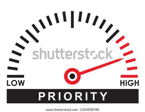 High Priority Index Dial Scale Illustration Stock Vector Royalty Free