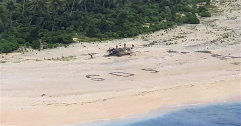 3 Men Rescued From Pacific Island After Writing Sos In Sand Los