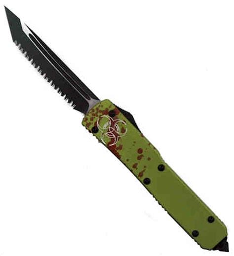 Microtech Ultratech Zombie Otf Tanto Two Tone Blade Serrated