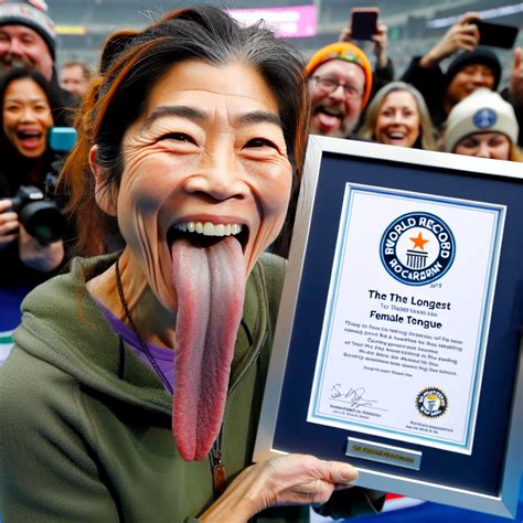 California Woman Breaks Record For Worlds Longest Female Tongue