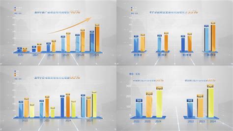 白色调业绩增长柱状图数据对比展示 Ae模板下载