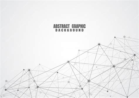 Premium Vector Abstract Connecting Dots And Lines With Geometric Background