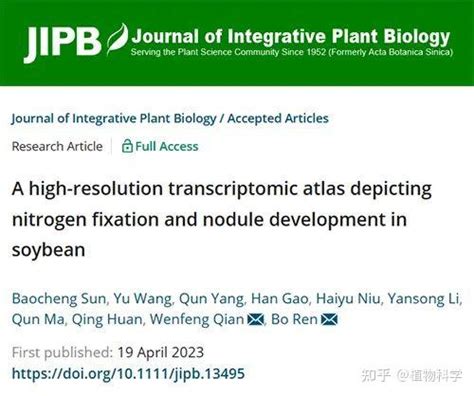 Jipb 中科院遗传发育所任勃 钱文峰课题组绘制大豆单细胞水平根瘤发育和共生固氮转录图谱 知乎