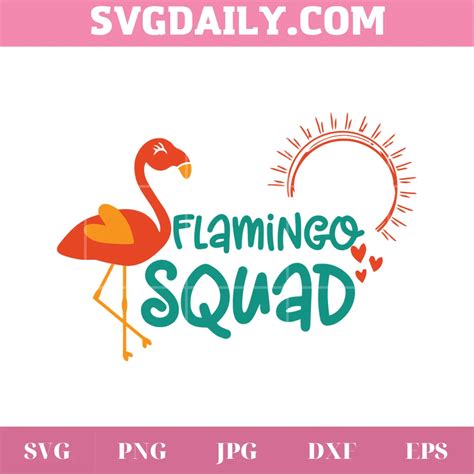 Summer Flamingo Clipart Svg Png Dxf Eps Cricut Silhouette Svgdaily